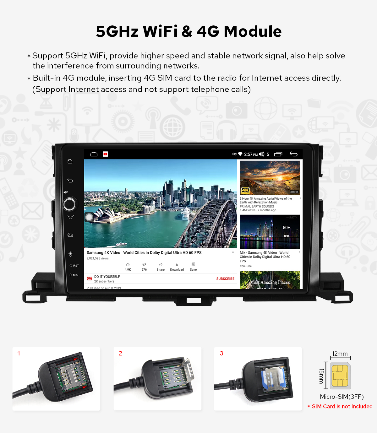 Latest Android Car Navigation System for Toyota Highlander 2014-2018 ...